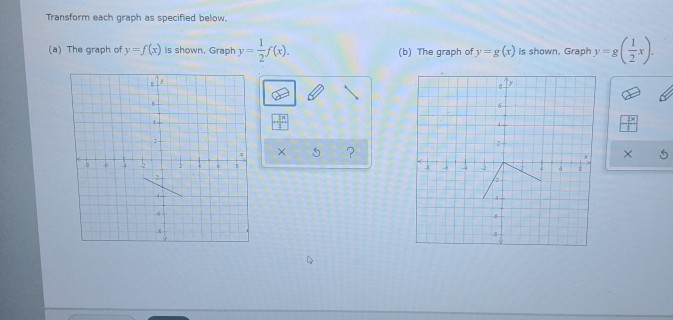 Solved Transform each graph as specified below. (a) The | Chegg.com