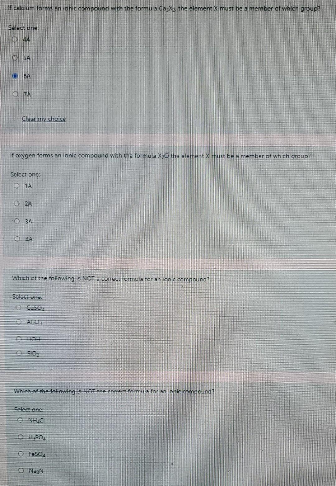 Solved If calcium forms an ionic compound with the formula | Chegg.com