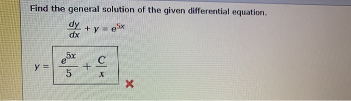 Solved Find the general solution of the given differential | Chegg.com