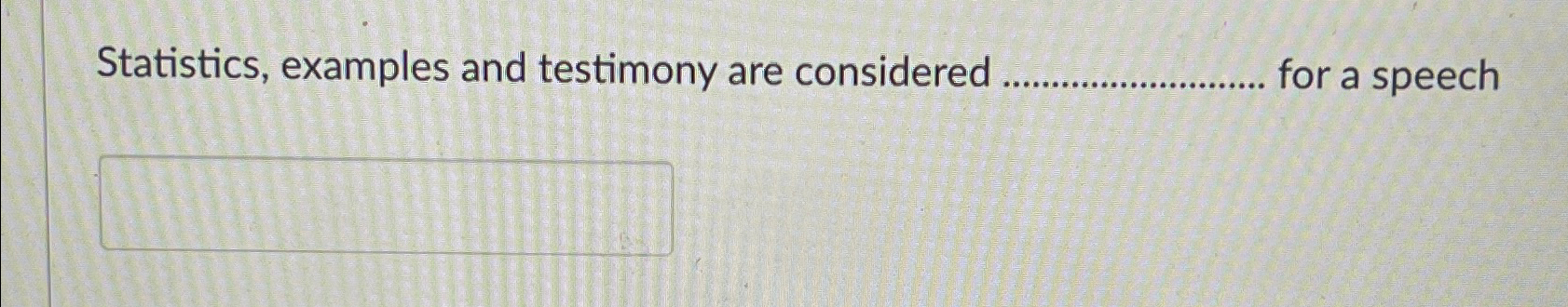 Solved Statistics, examples and testimony are considered for | Chegg.com