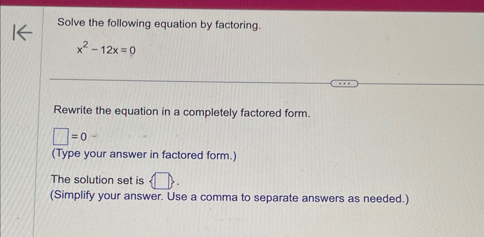 Solved Solve the following equation by | Chegg.com