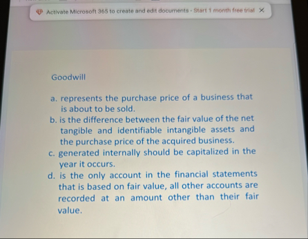 Solved Activate Microsoft 365 ﻿to create and edit documents | Chegg.com