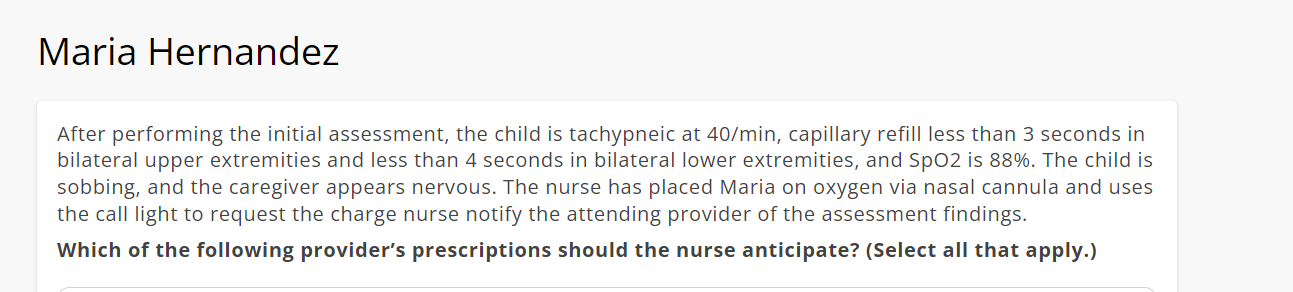 Maria HernandezAfter performing the initial | Chegg.com