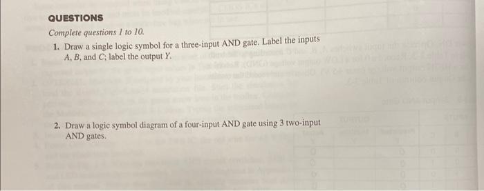 Solved 1 Draw A Single Logic Symbol For A Three Input And 1447