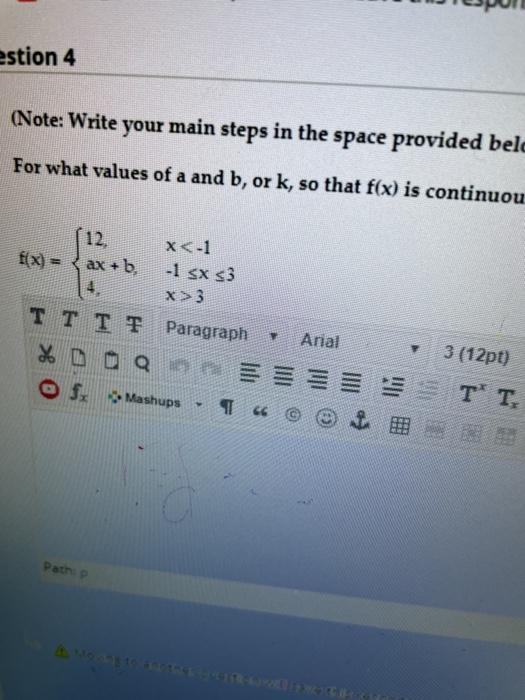 Solved estion 4 (Note: Write your main steps in the space | Chegg.com