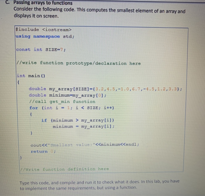 Solved You have to write a prototype/declaration for a | Chegg.com