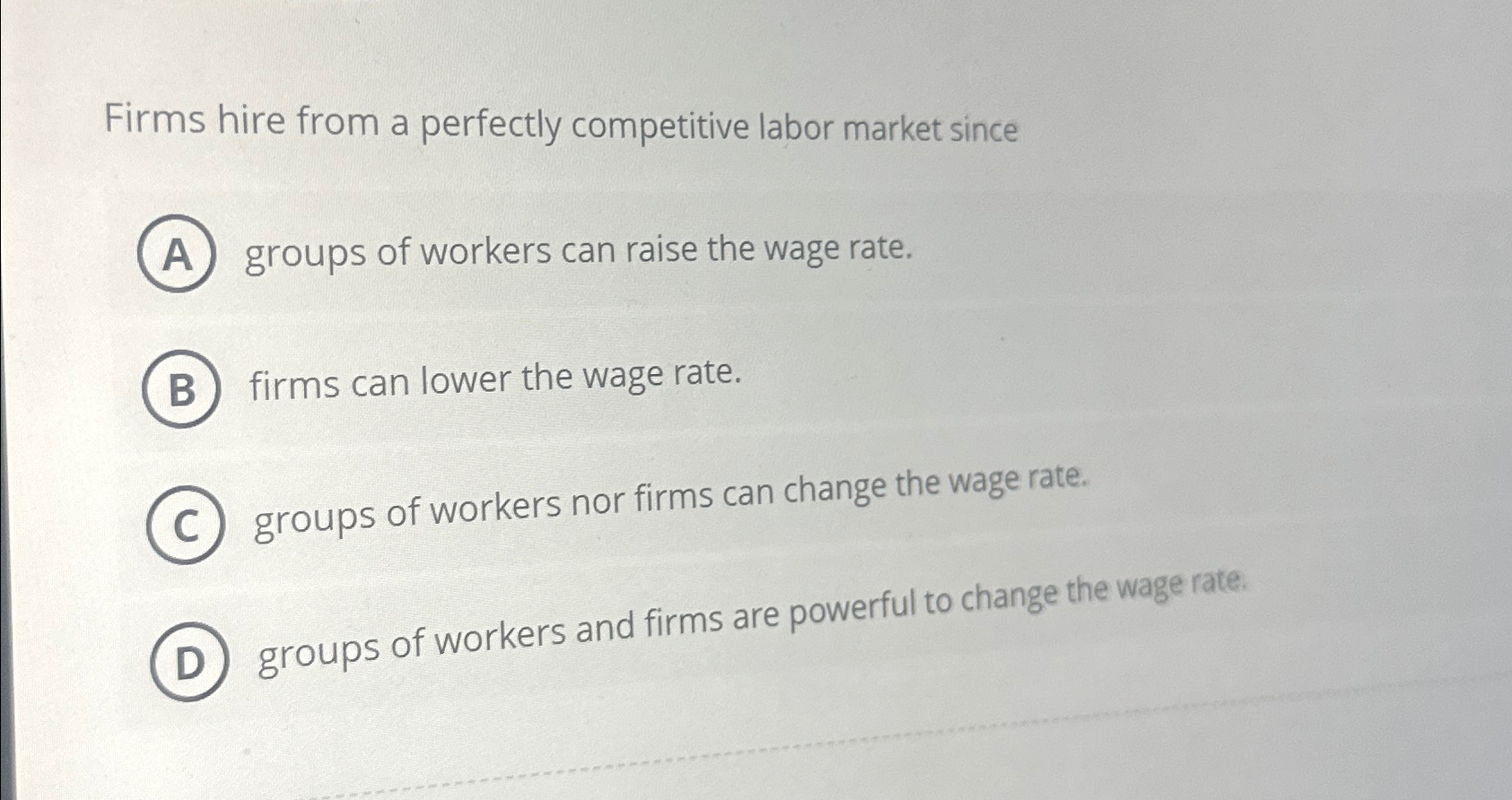 Solved Firms hire from a perfectly competitive labor market | Chegg.com