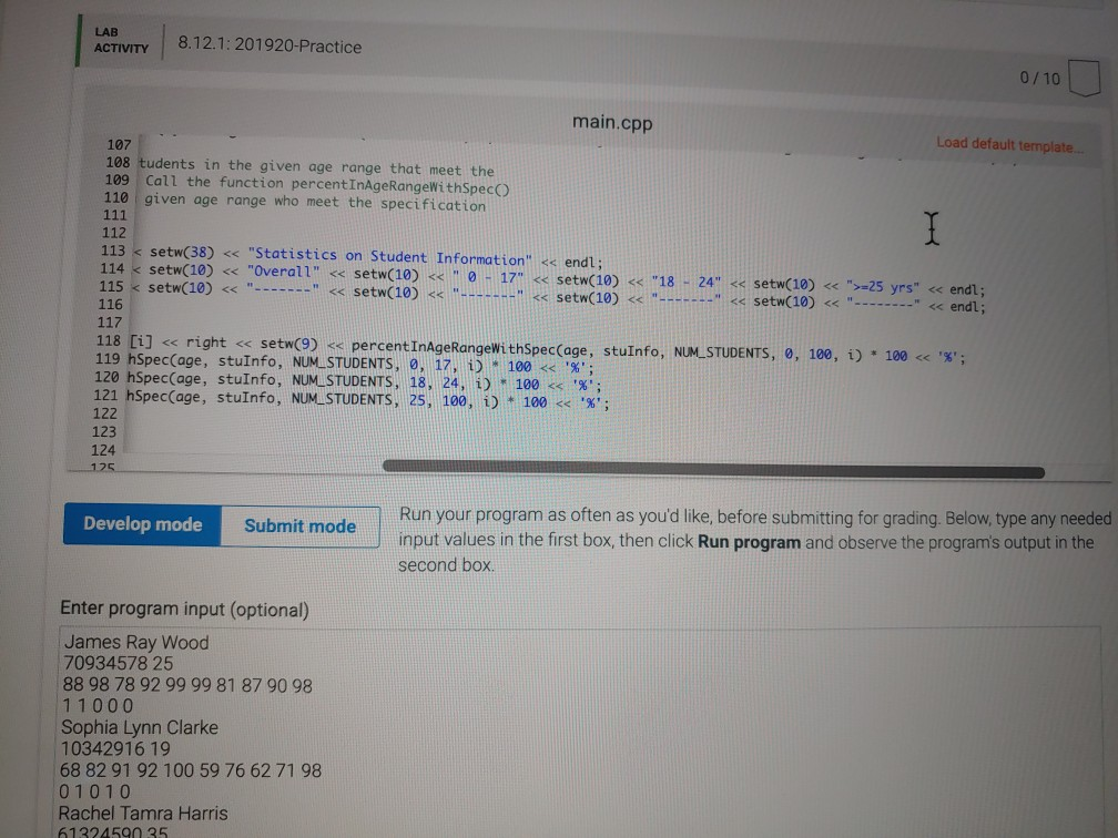 Solved I need more. I already have a code just let me know | Chegg.com