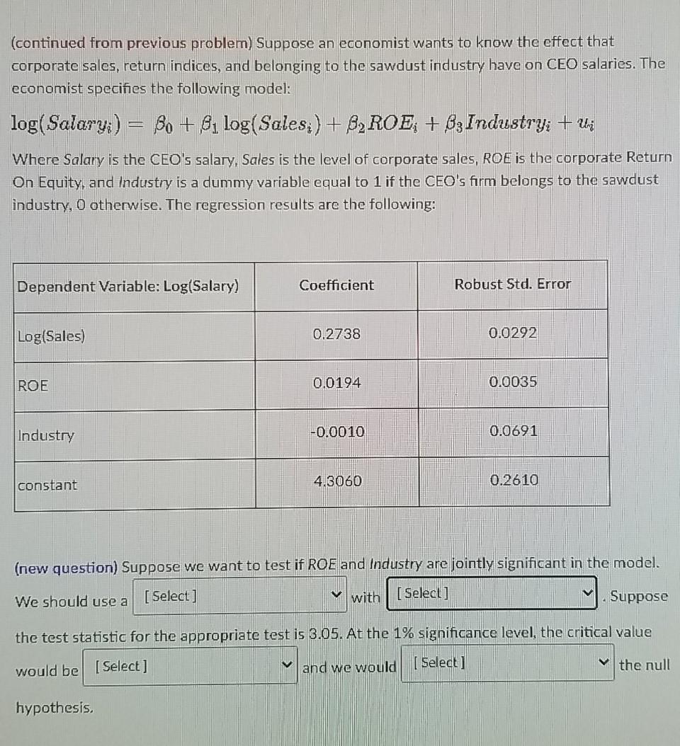 Solved (continued from previous problem) Suppose an | Chegg.com
