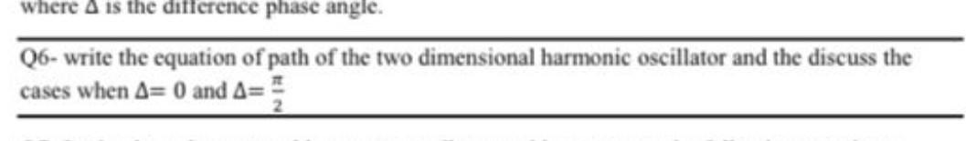 Solved Q6- write the equation of path of the two dimensional | Chegg.com