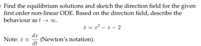 Solved Find the equilibrium solutions and sketch the | Chegg.com