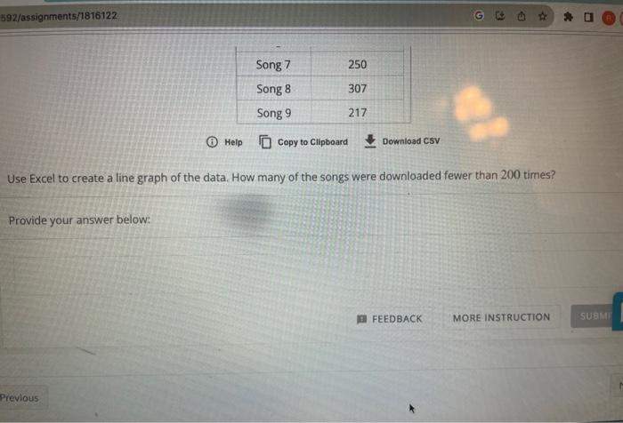 Solved A musician is looking at the number of downloads for | Chegg.com