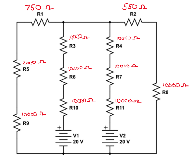 Solved calculate the current flowing through each resistor | Chegg.com