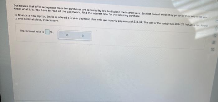 Solved Businesses that offer repayment plans for purchases | Chegg.com