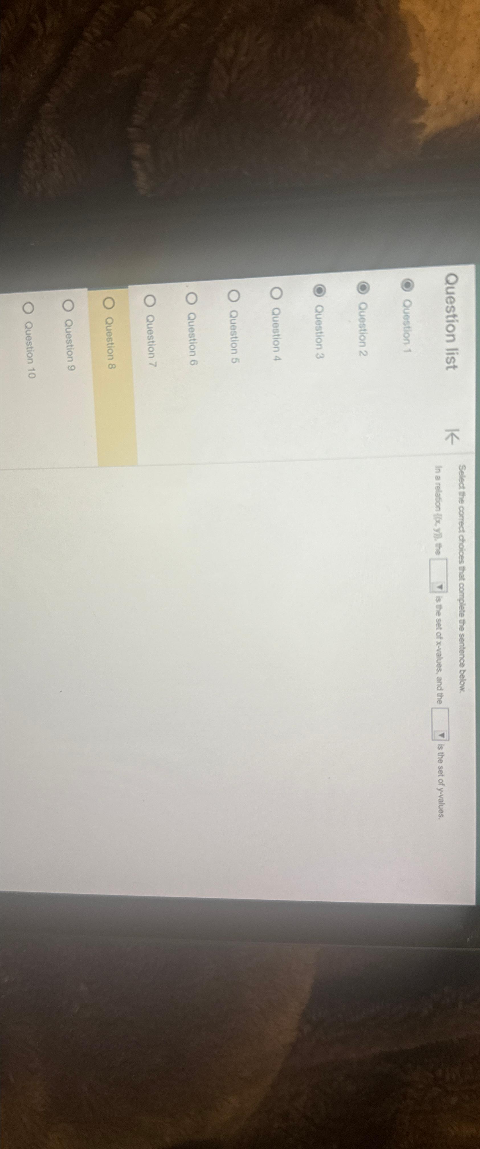 Solved Question listKSelect the correct choices that | Chegg.com