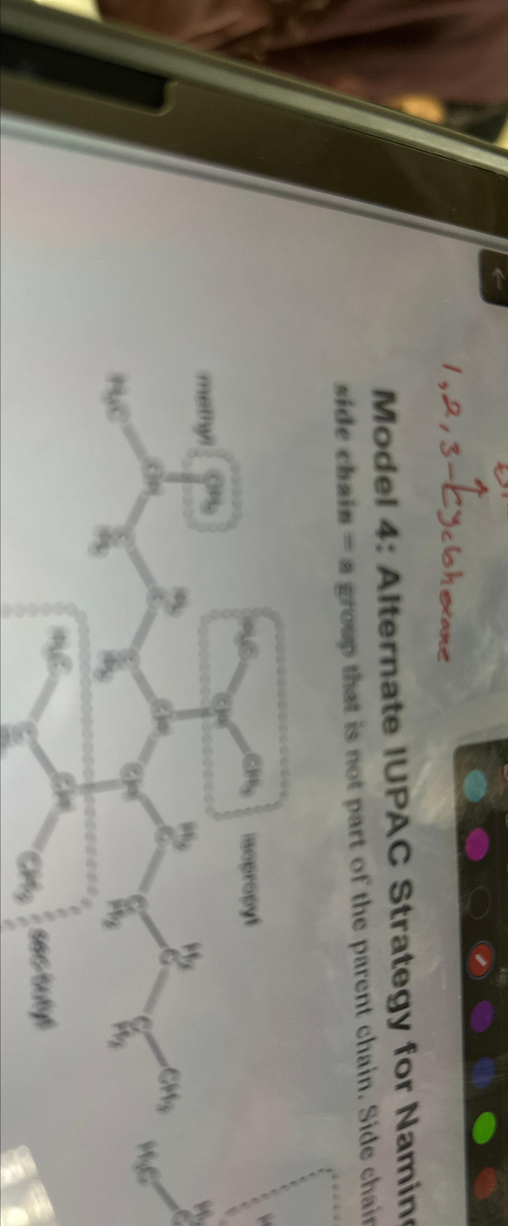Solved 1,2,3-EycbherareModel 4: Alternate IUPAC Strategy for | Chegg.com