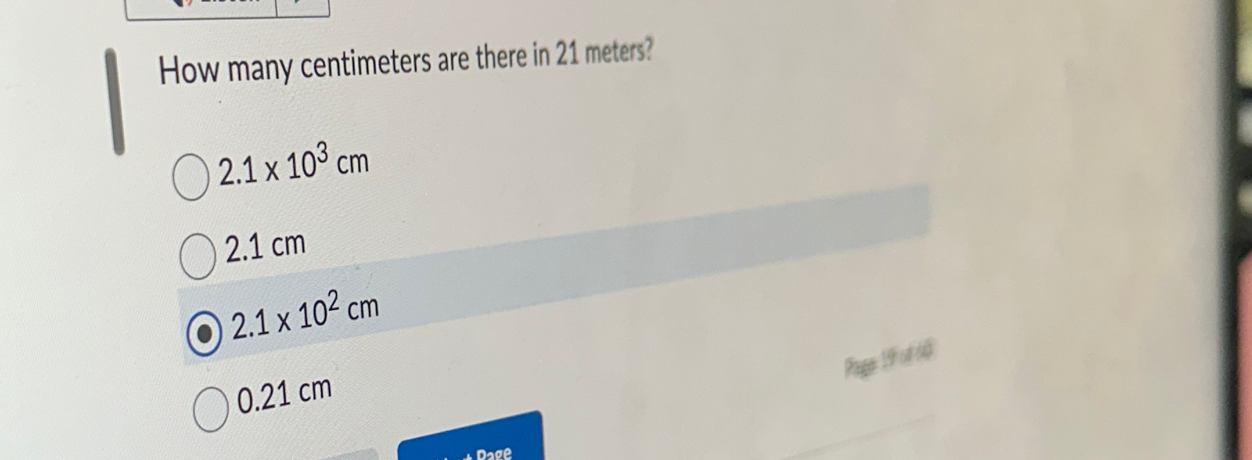 Solved How many centimeters are there in 21 | Chegg.com