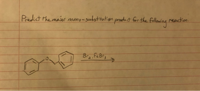 Solved Predict the major mono-substitation product for the | Chegg.com