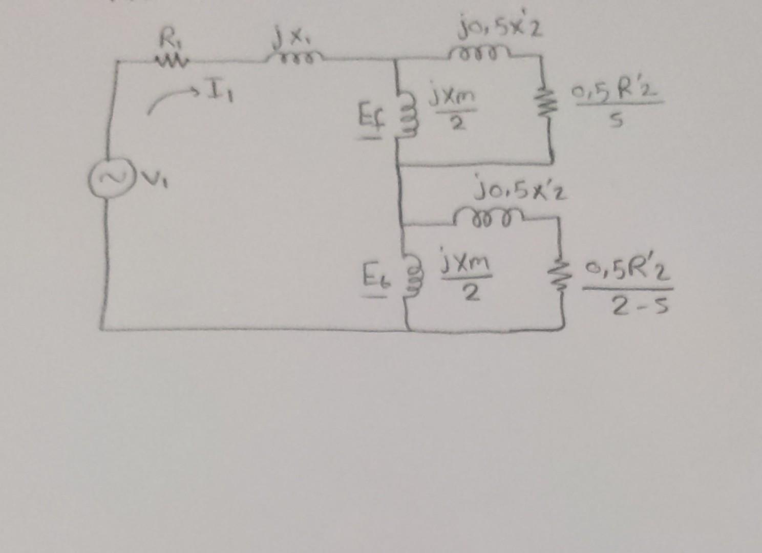 Solved Equivalent circuit parameters of 3 HP(HP) 220V, 50Hz, | Chegg.com
