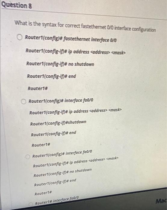 Solved What Is The Syntax Of Default Static Routing Commands