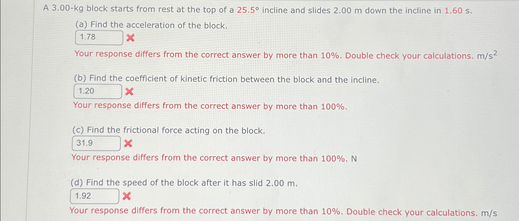 Solved A 3.00-kg ﻿block starts from rest at the top of a | Chegg.com