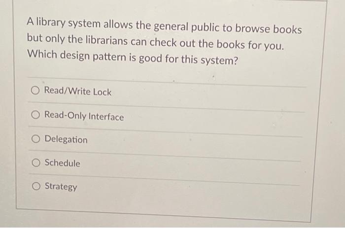 Solved A library system allows the general public to browse | Chegg.com