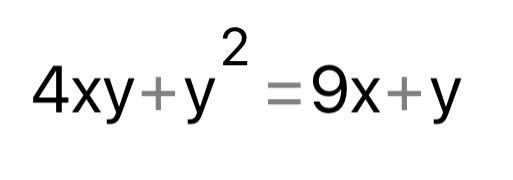 Solved 2 4xy+y =9x+y | Chegg.com