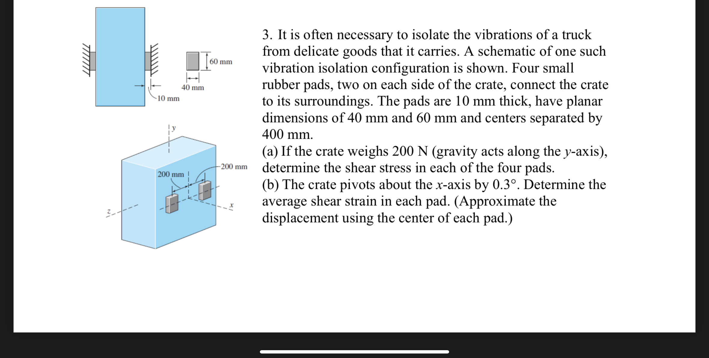 Solved It is often necessary to isolate the vibrations of a | Chegg.com