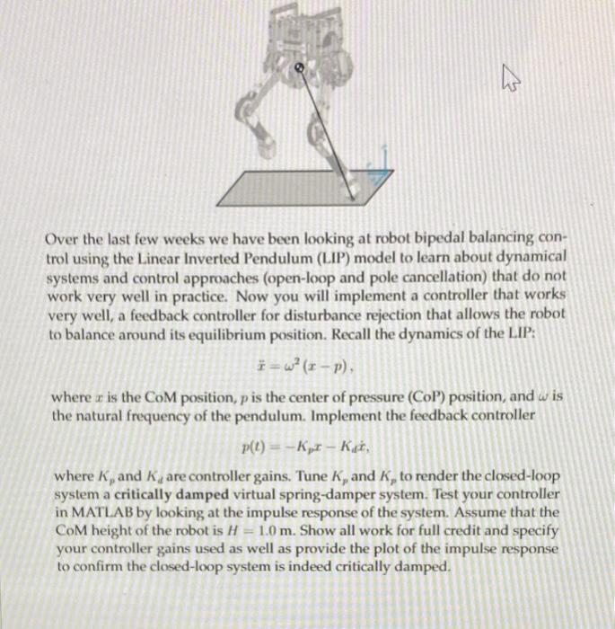 Solved Over the last few weeks we have been looking at robot | Chegg.com