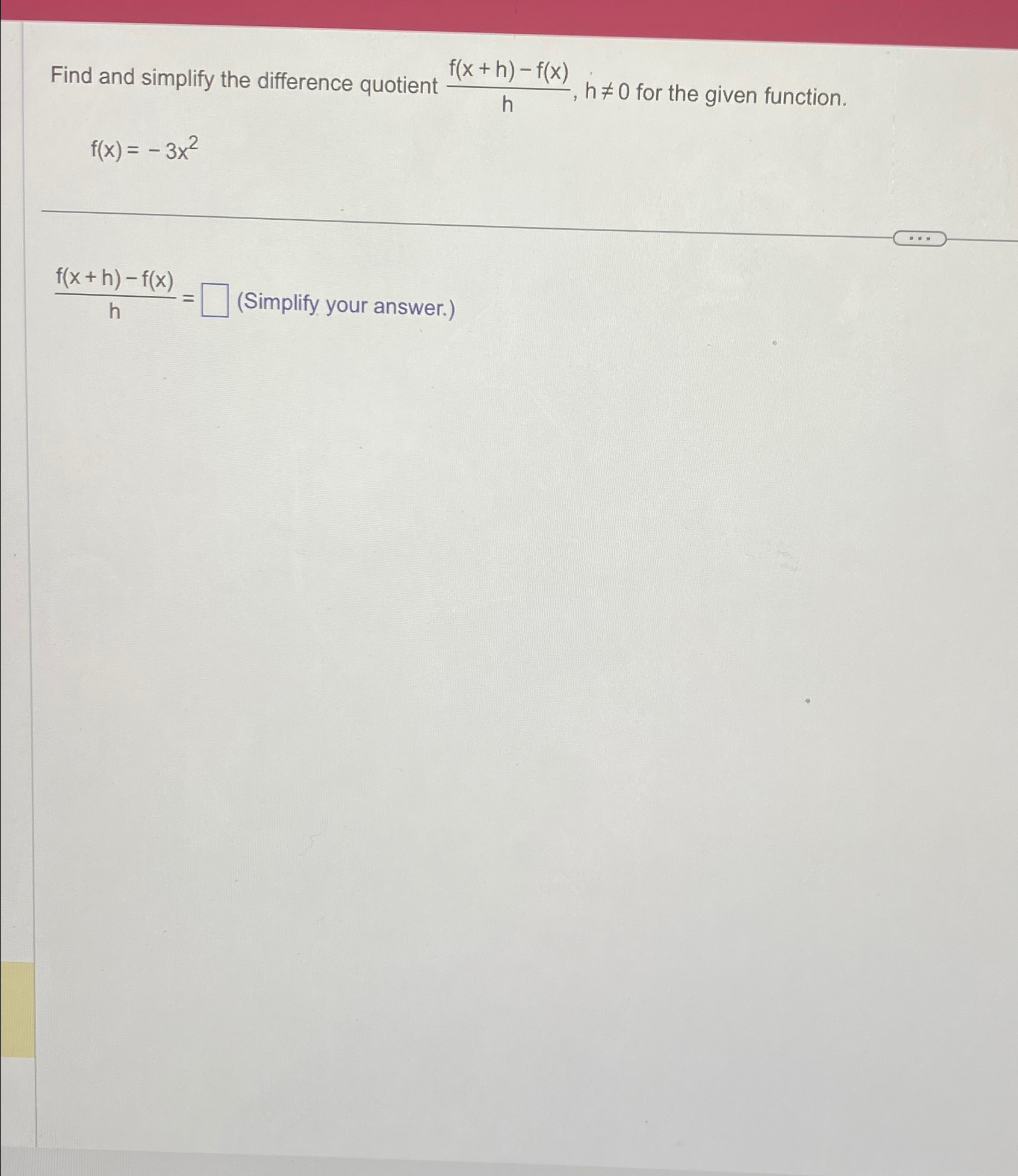 Solved Find and simplify the difference quotient | Chegg.com