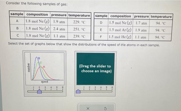 Solved Consider the following samples of gas: Select the set | Chegg.com