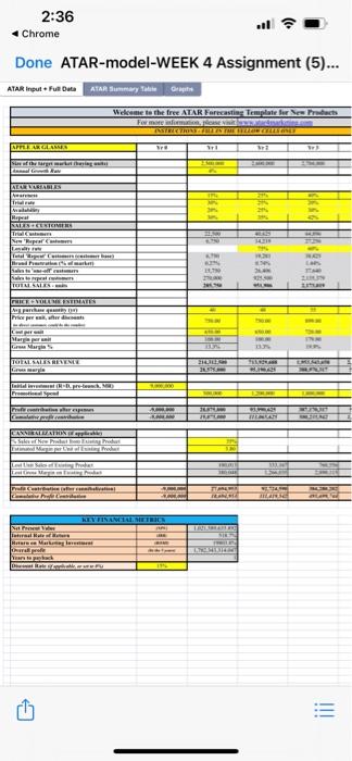 using a ATAR forecasting method and template create | Chegg.com