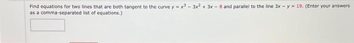 Solved Find the points on the curve y = x3 + 3x2 - 9x + 3 | Chegg.com
