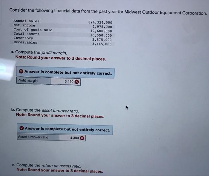 Solved Consider the following financial data from the past | Chegg.com