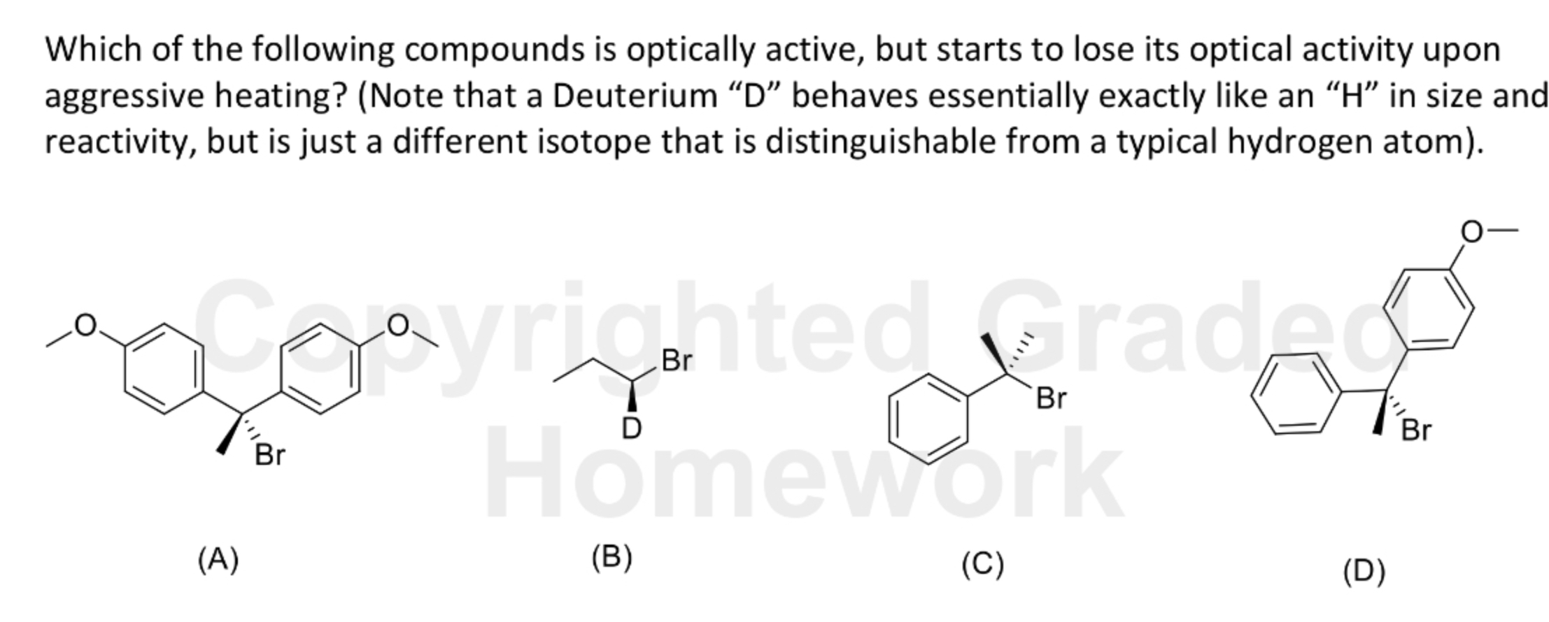 Solved Which of the following compounds is optically active, | Chegg.com