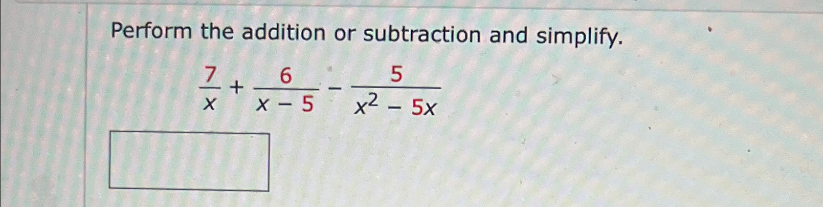 Solved Perform the addition or subtraction and | Chegg.com