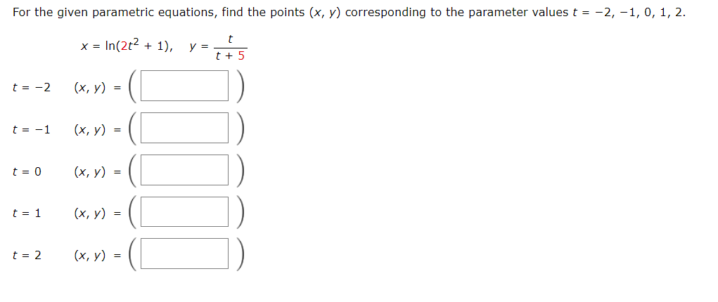 Solved For the given parametric equations, find the points | Chegg.com