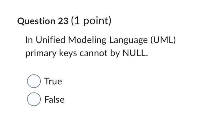 Solved In Unified Modeling Language Uml Primary Keys