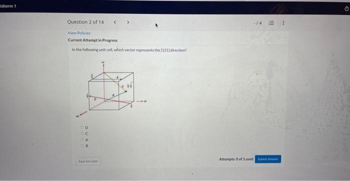 In the following unit cell, which vector represents | Chegg.com