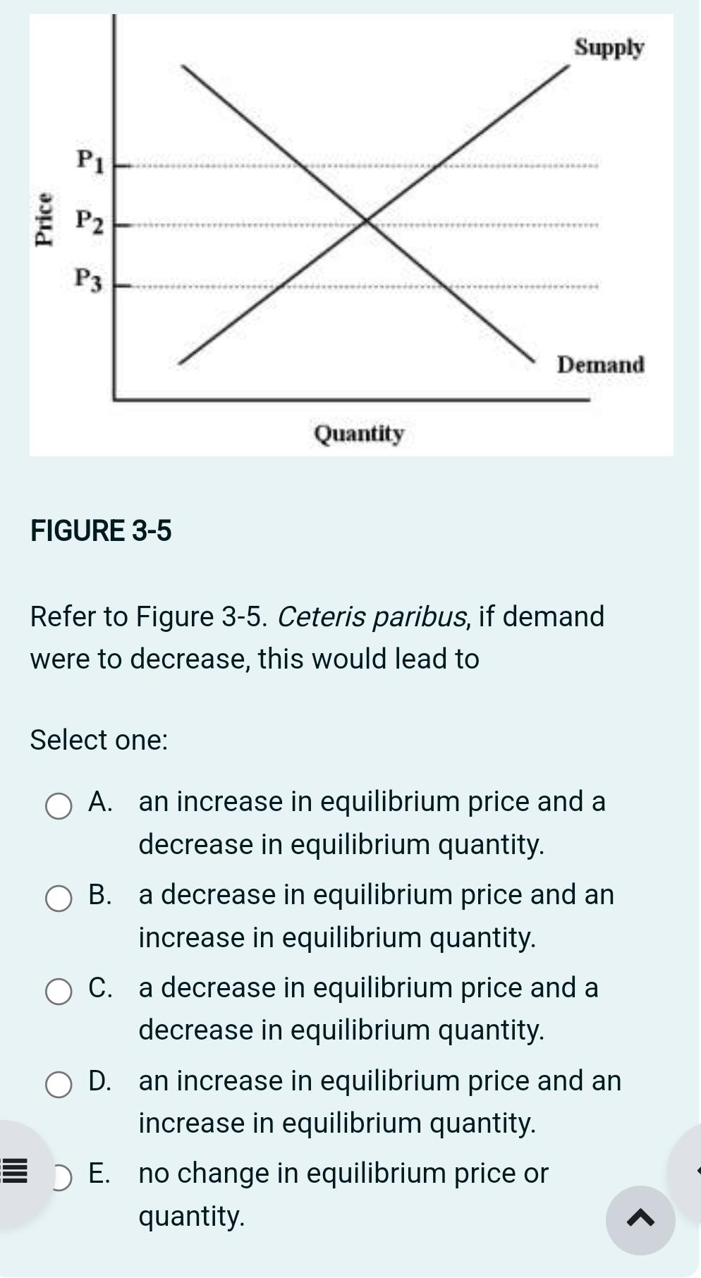 Solved FIGURE 3-5Refer to Figure 3-5. ﻿Ceteris paribus, if | Chegg.com
