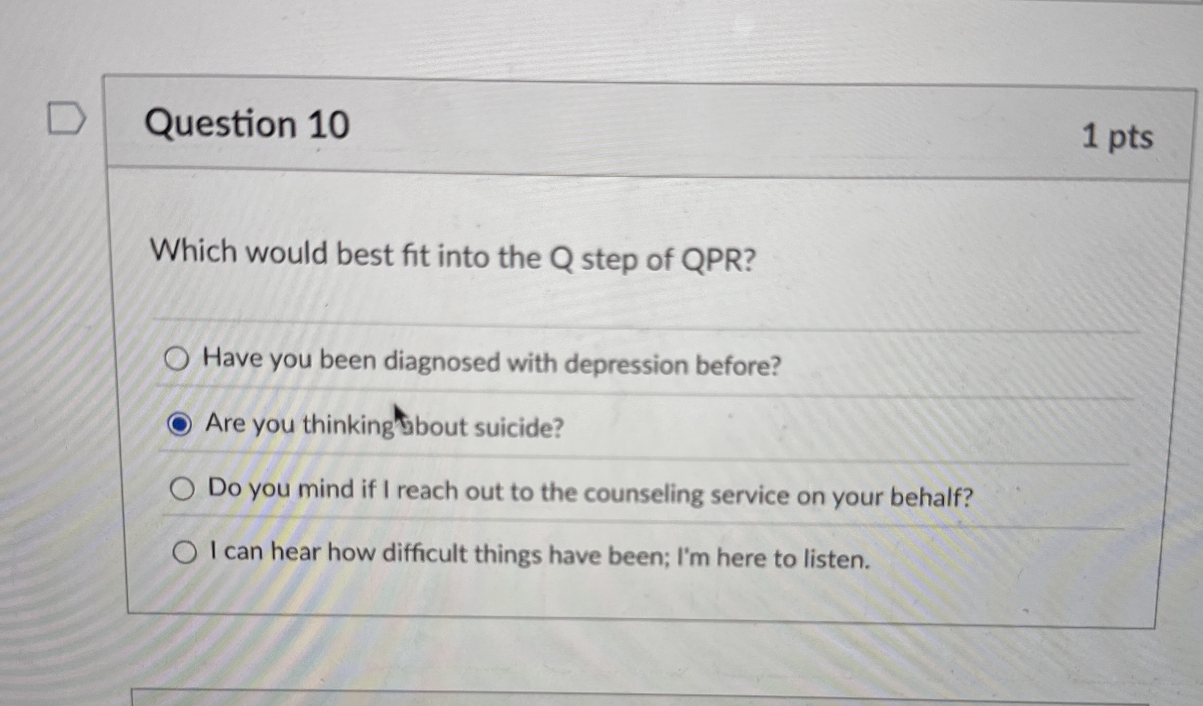 Solved Question 101 ptsWhich would best fit into the Q step | Chegg.com Solved Question 101 ptsWhich would best fit into the Q step | Chegg.com