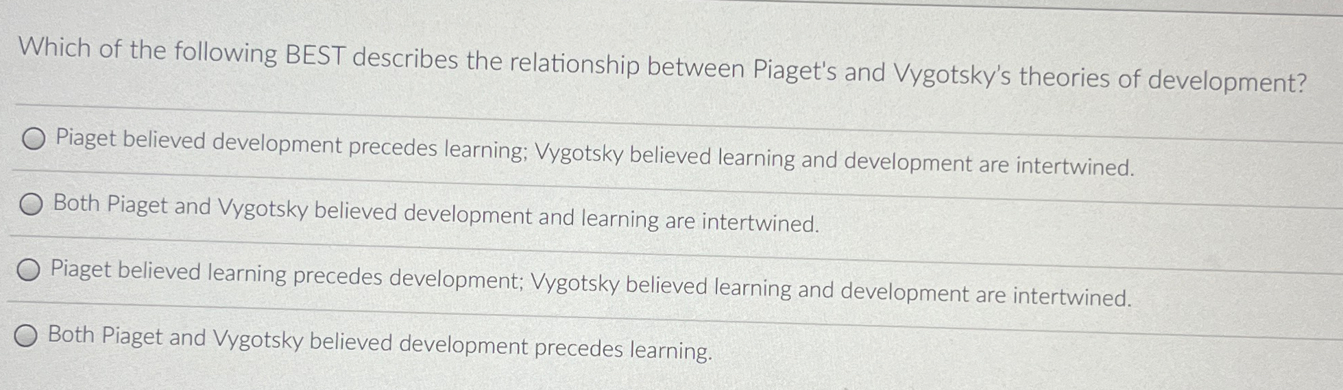 Solved Which of the following BEST describes the | Chegg.com