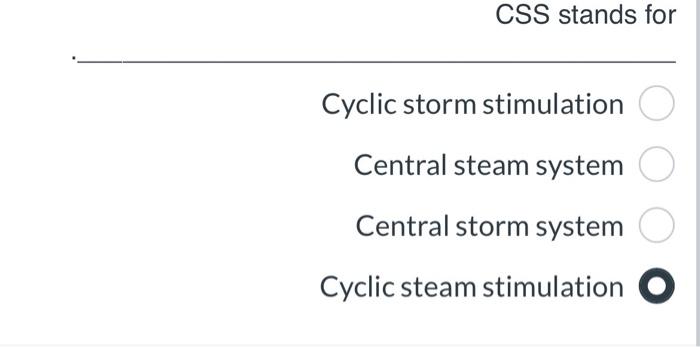 Solved Cyclic storm stimulation Central steam system Central | Chegg.com