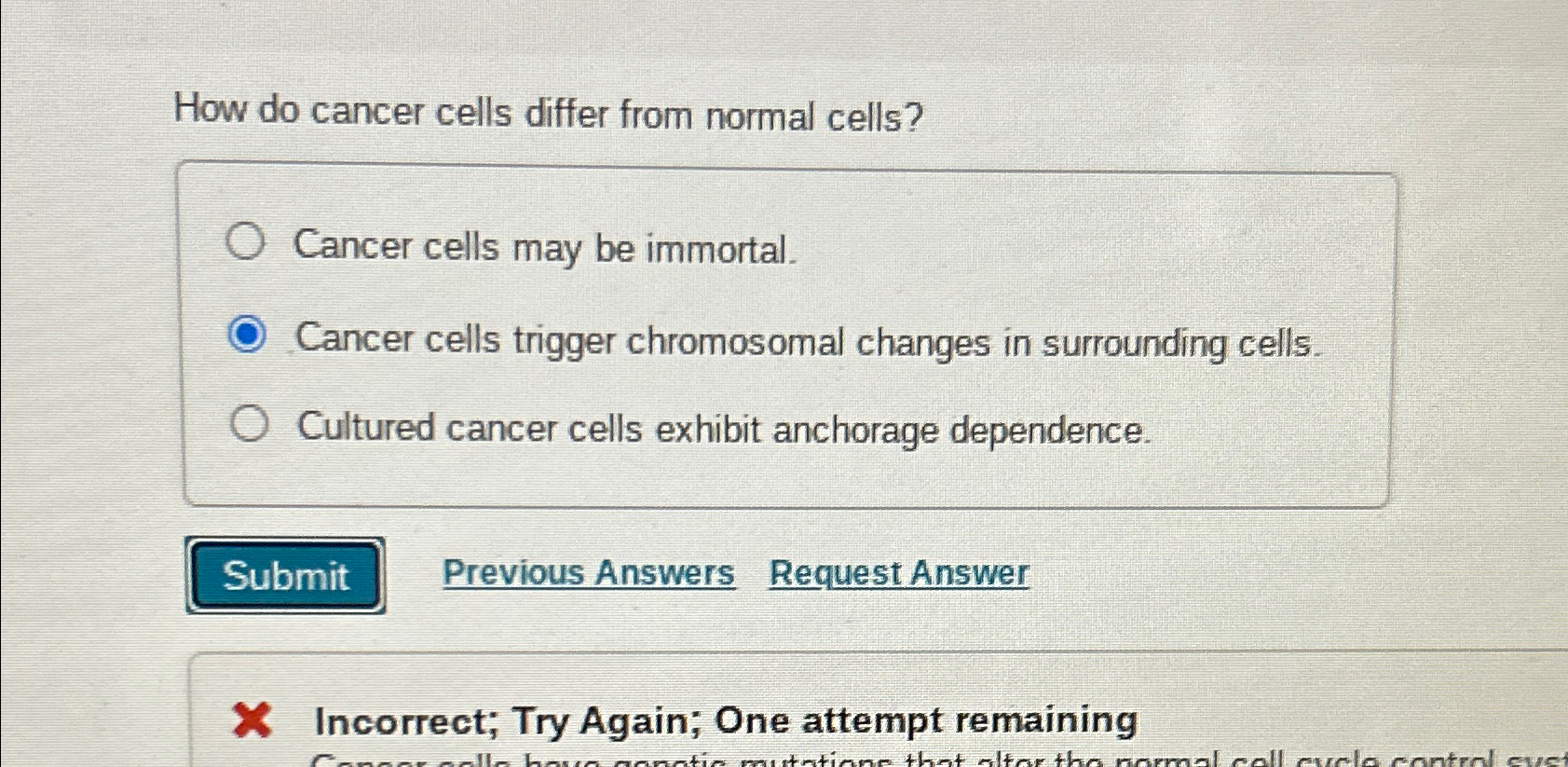 Solved How do cancer cells differ from normal cells?Cancer | Chegg.com