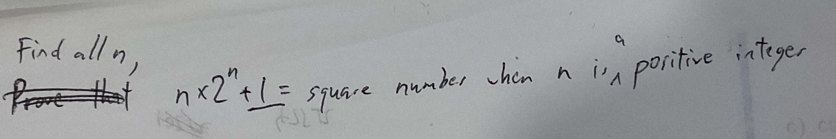 Solved Find all n,n×2n+1= ﻿square number when n ﻿is a | Chegg.com
