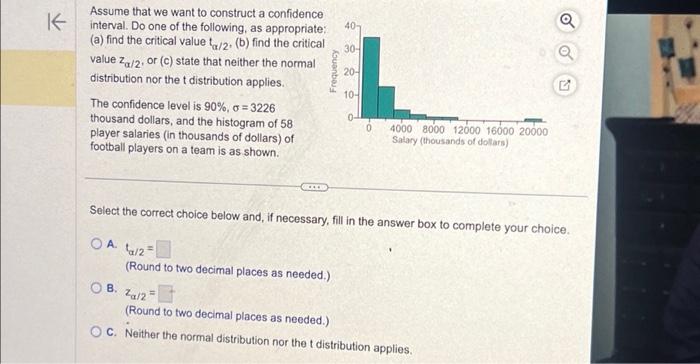 Assume that we want to construct a confidence | Chegg.com