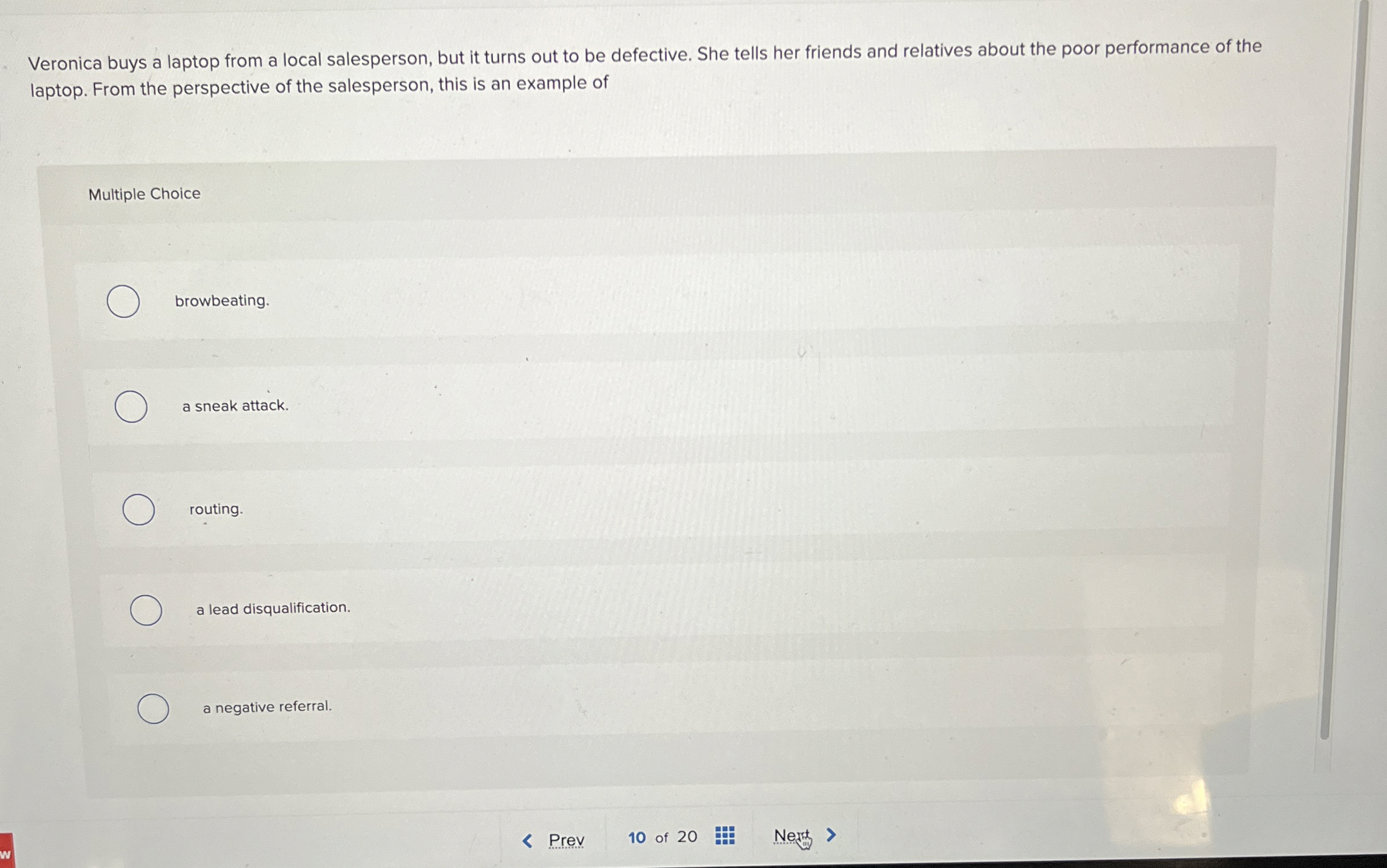 Solved Veronica buys a laptop from a local salesperson, but | Chegg.com