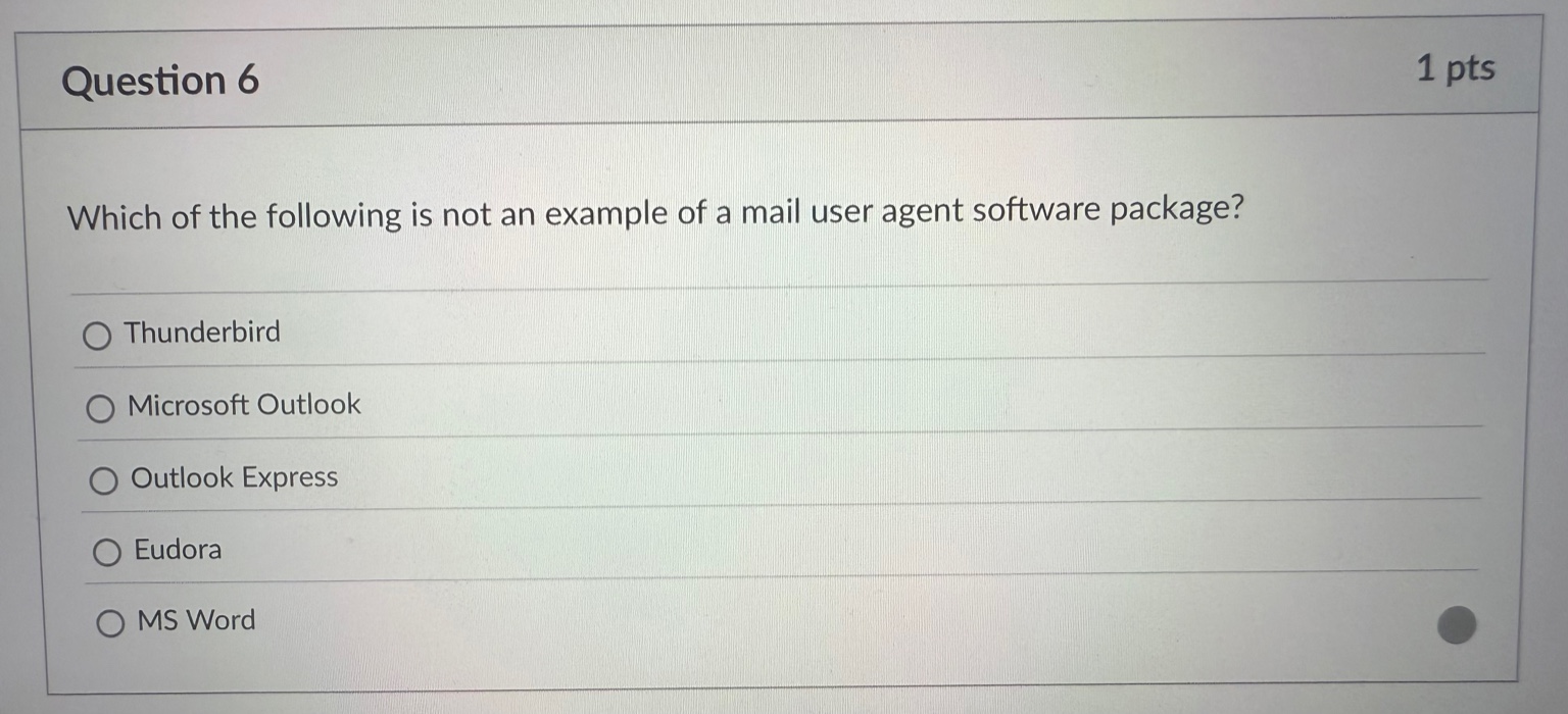 Solved Question 6Which of the following is not an example of | Chegg.com