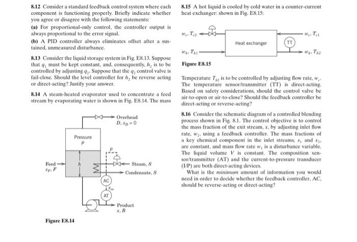 Solved 812 Consider A Standard Feedback Control System 1217
