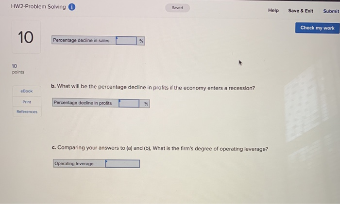 Solved HW2-Problem Solving Saved Help Save & Exit Submit | Chegg.com